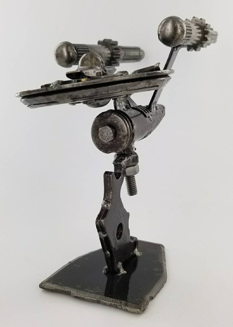 Handmade Recycled Enterprise Spaceship Metal Art Statue Scrap - Etsy