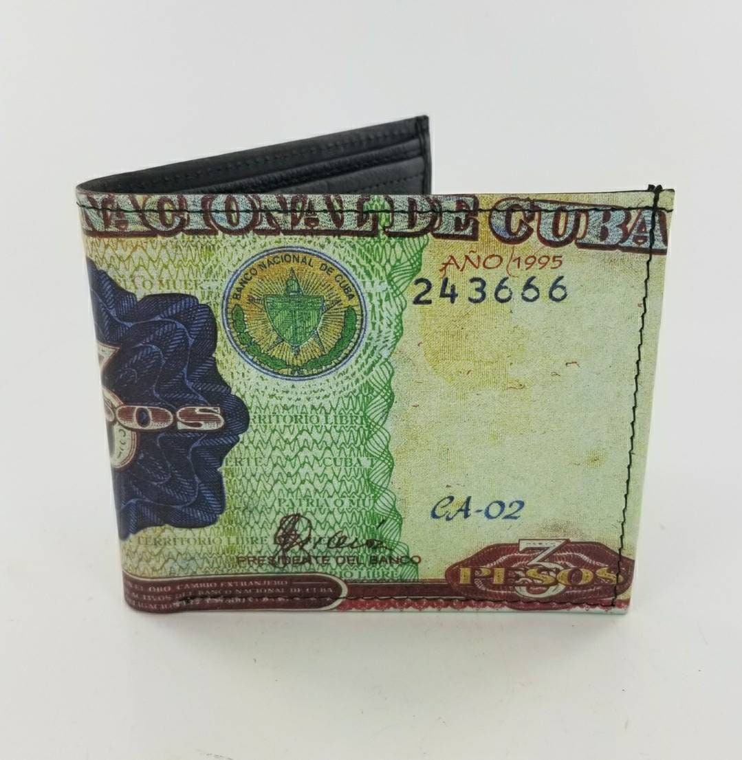 Che Guevara,tres Pesos,banknote Design Inspired Leather Bifold Money ...