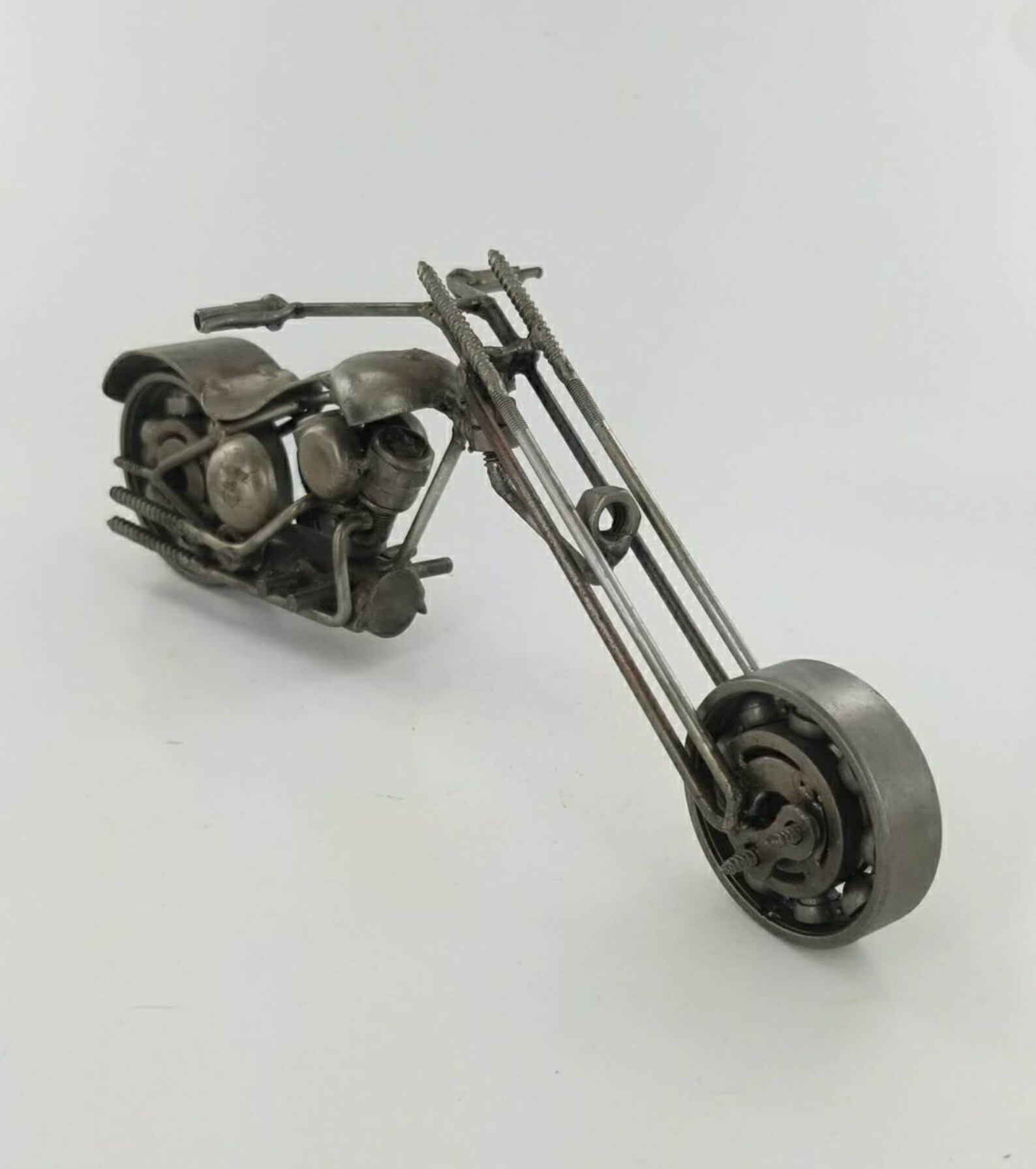 Chopper Motorcycle Inspired Handmade Recycled Metal Art Statue - Etsy