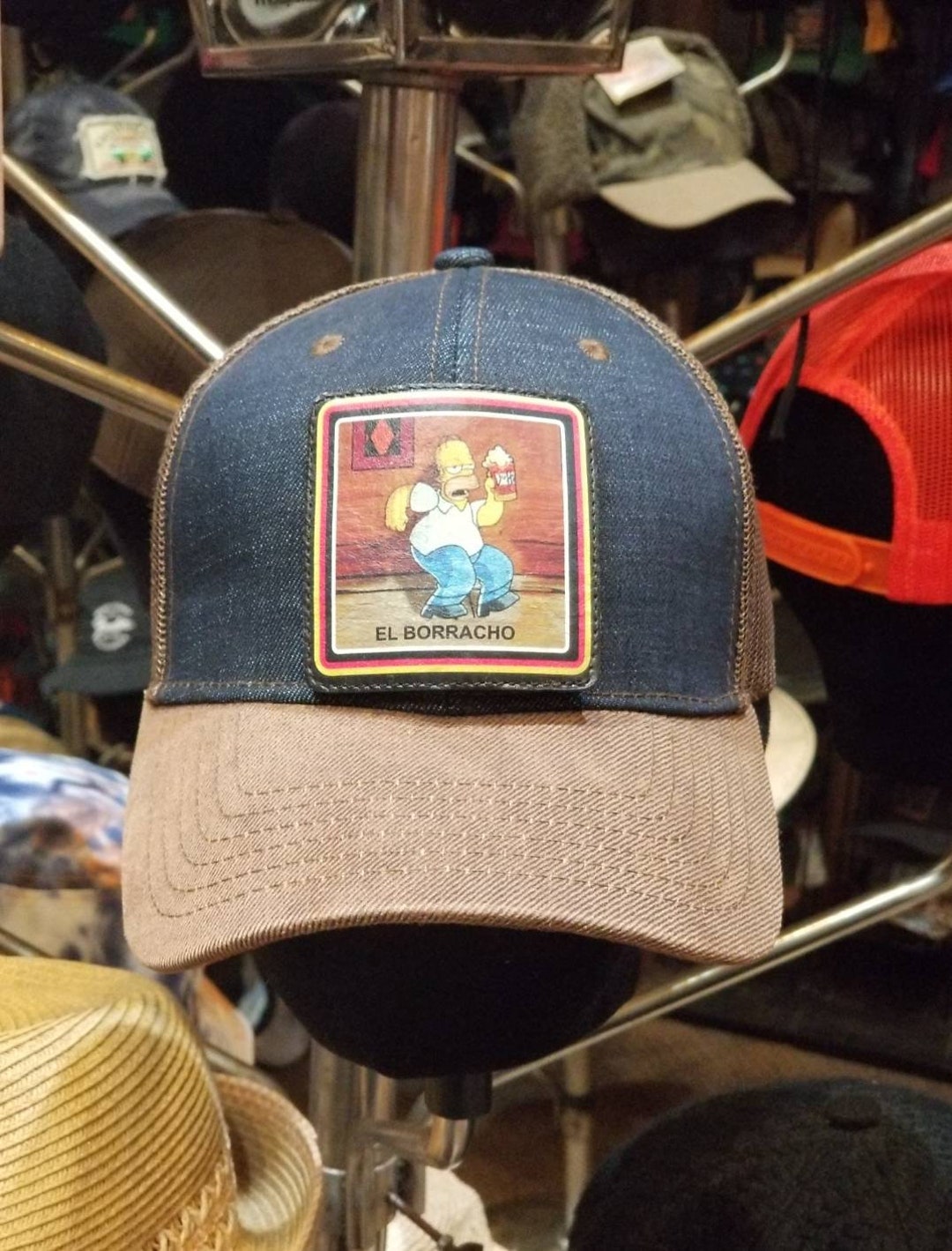 Custom Made Leather Patch Trucker Cap,removable Velcro Back Snapback ...