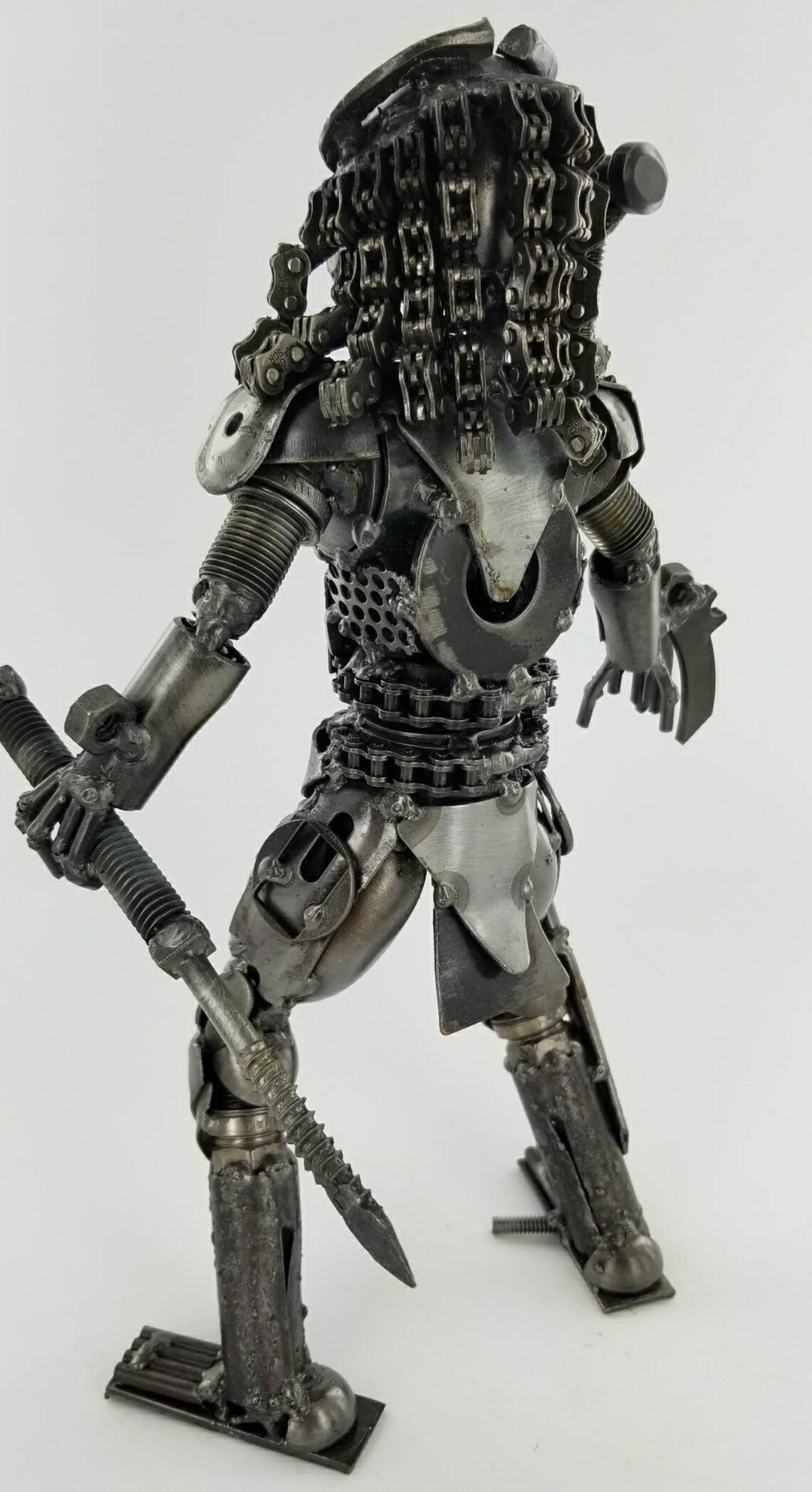 RECYCLED STEEL PREDATOR Handmade Metal Art Statue,scrap Sculpture,10.5 ...