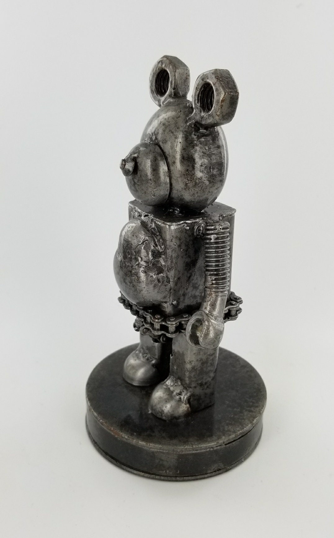 Functional Recycled Statue Bearbrick Inspired Handmade Recycled Metal ...