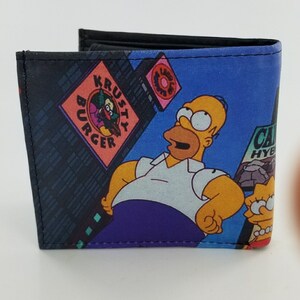 Handcrafted SIMPSONS Leather Cartoon Inspired Wallet.city Skyline ...
