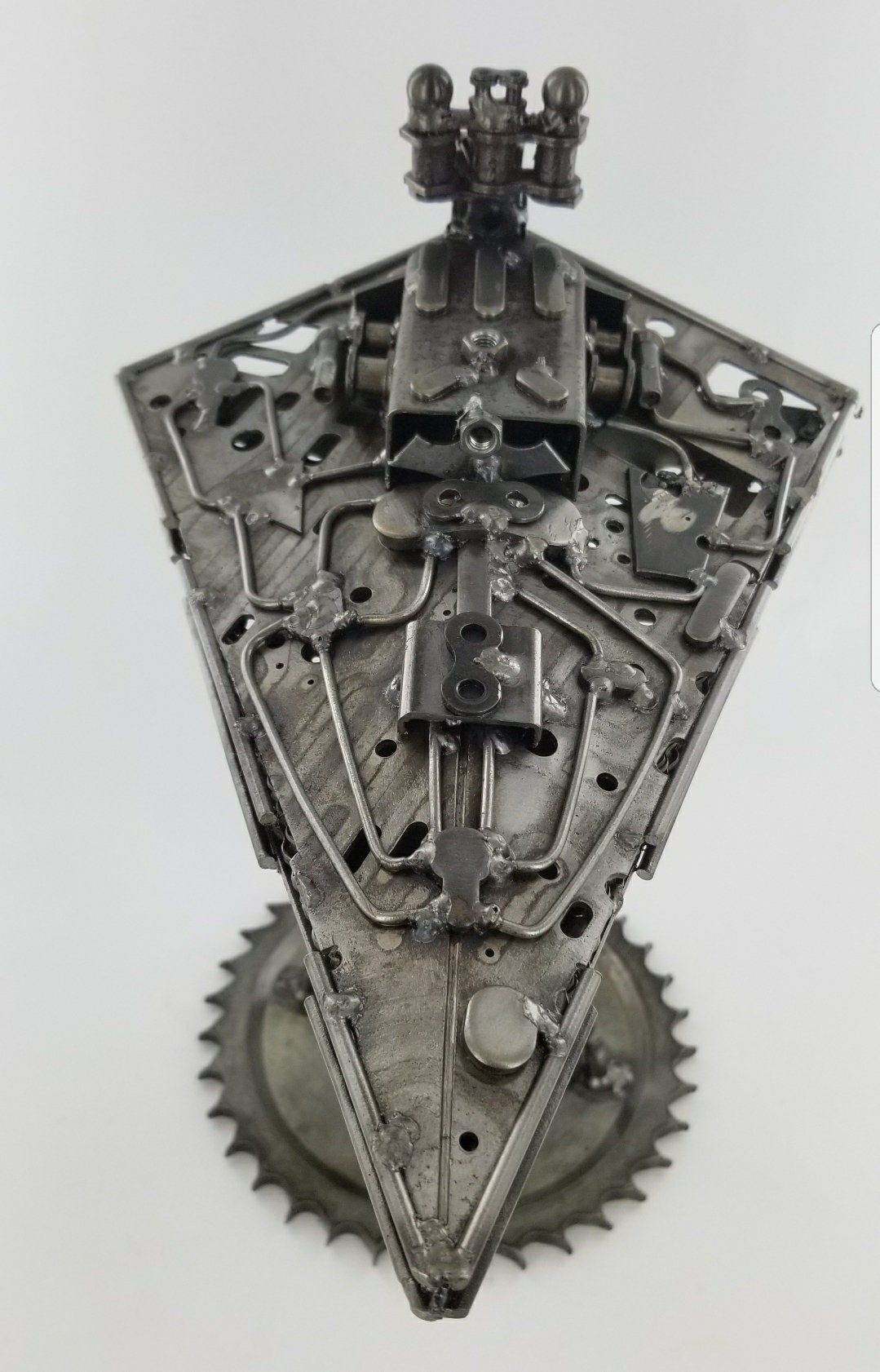 Star Destroyer,star Wars Inspired Handmade Recycled Metal Art Statue ...