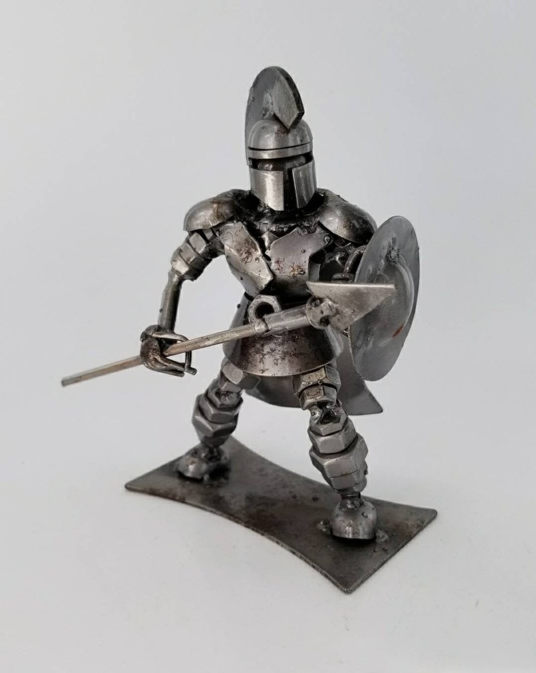 Spartan Warrior Inspired Handmade Recycled Metal Art Statue,scrap ...