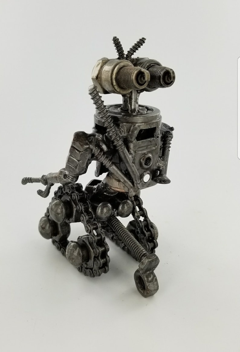 JOHNNY 5 Short Circuit Movie Inspired Handmade Recycled Metal Statue ...