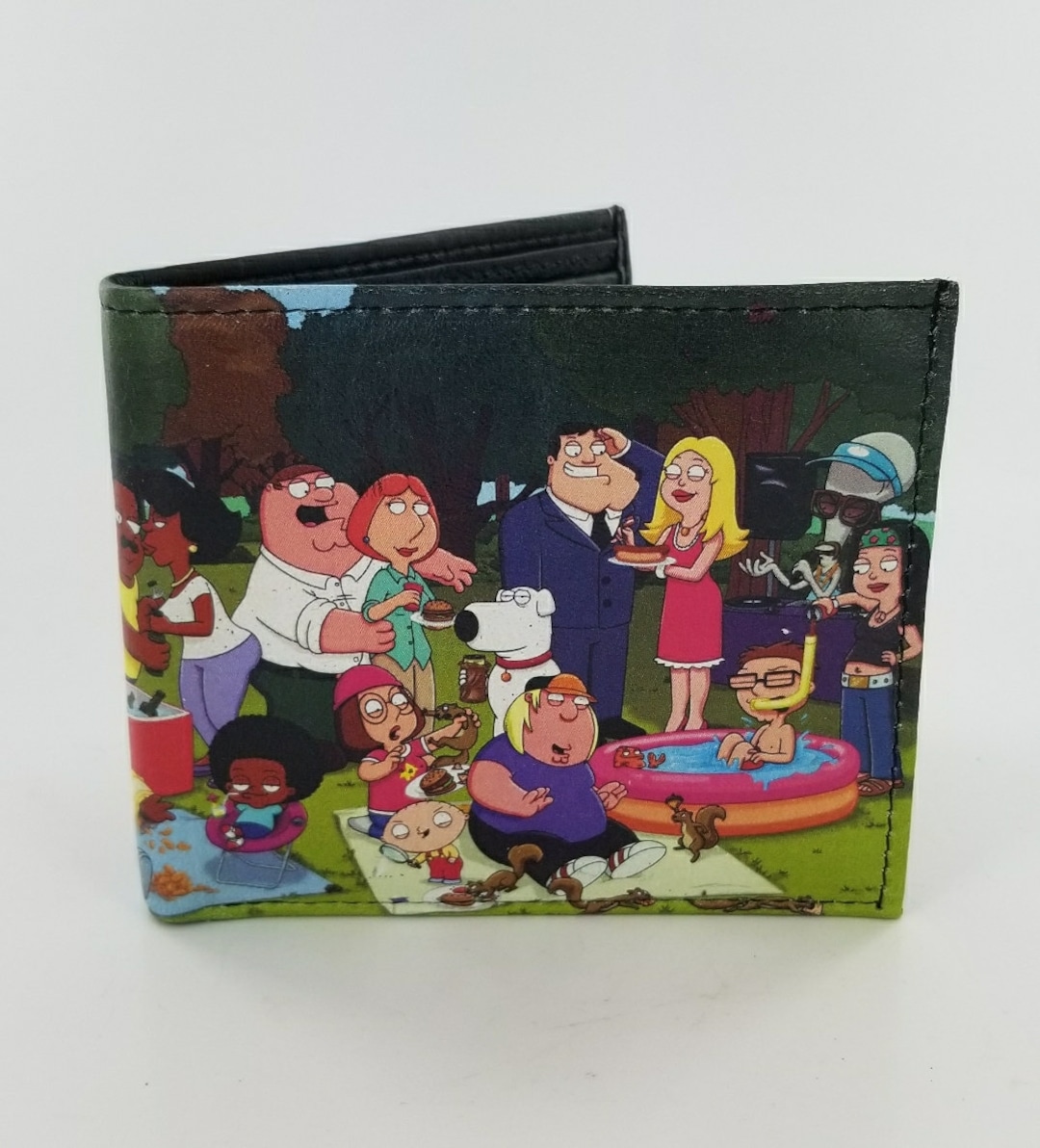 Cartoon Character Leather Wallet,handcrafted Bifold Wallet,barbeque ...