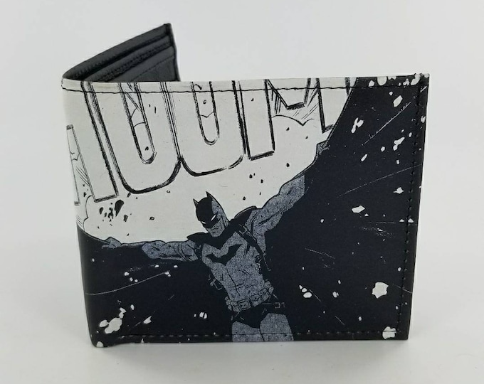 Superhero Leather Bifold Wallet,action Hero Comic Book Wallet,genuine ...