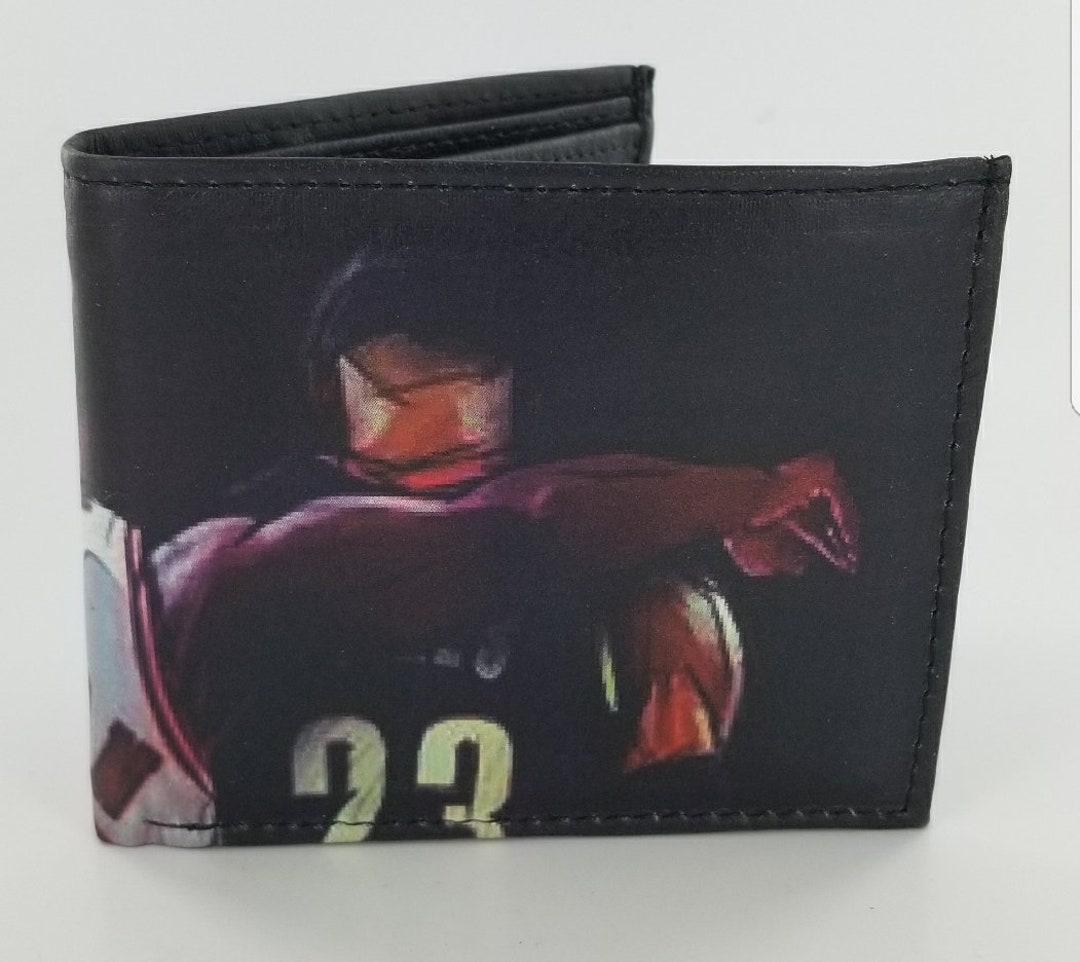 Basketball Legends Inspired Leather Bifold Wallet Basketball Painting ...