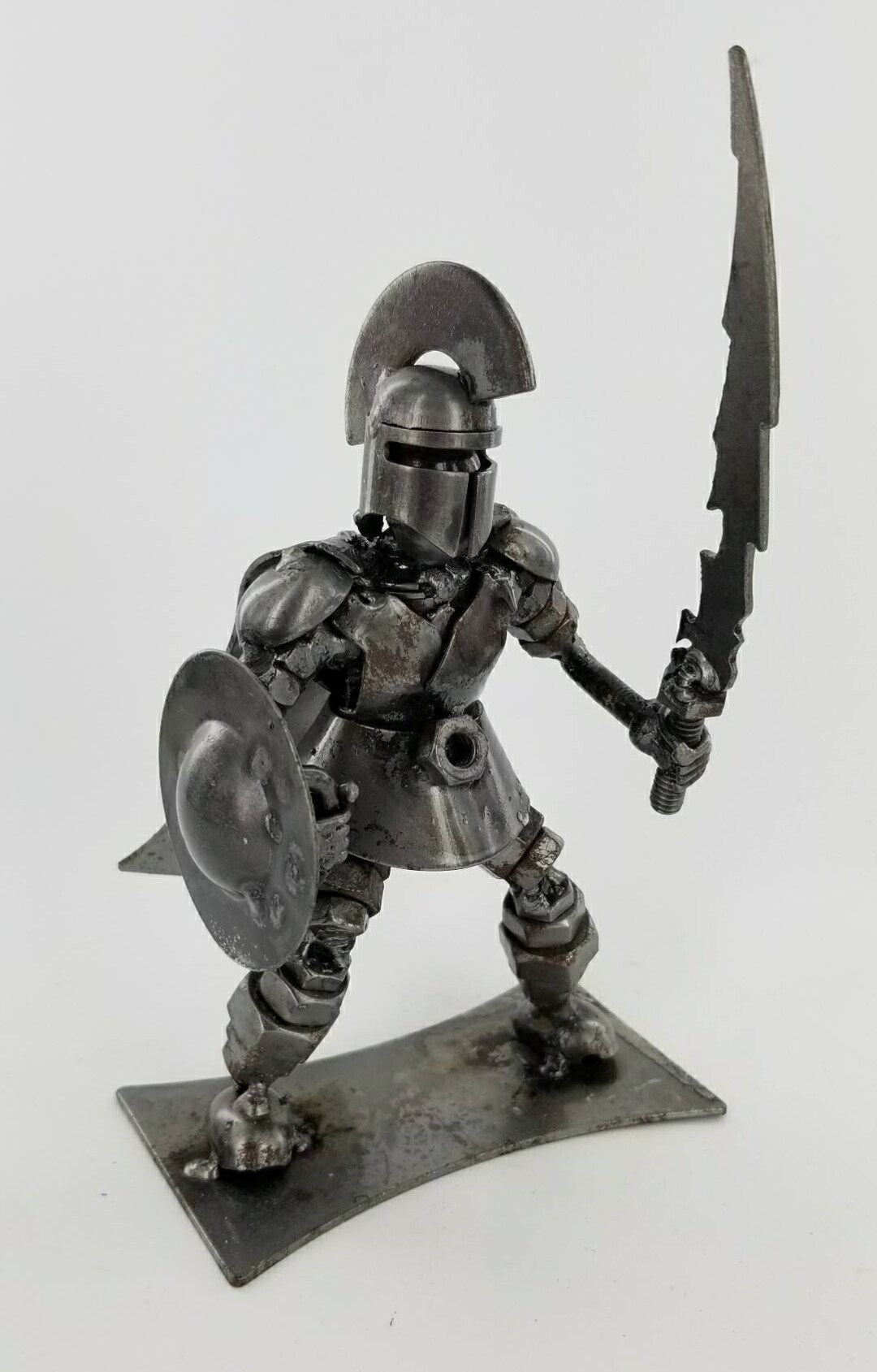 Spartan Warrior Inspired Handmade Recycled Metal Art Statue,scrap ...