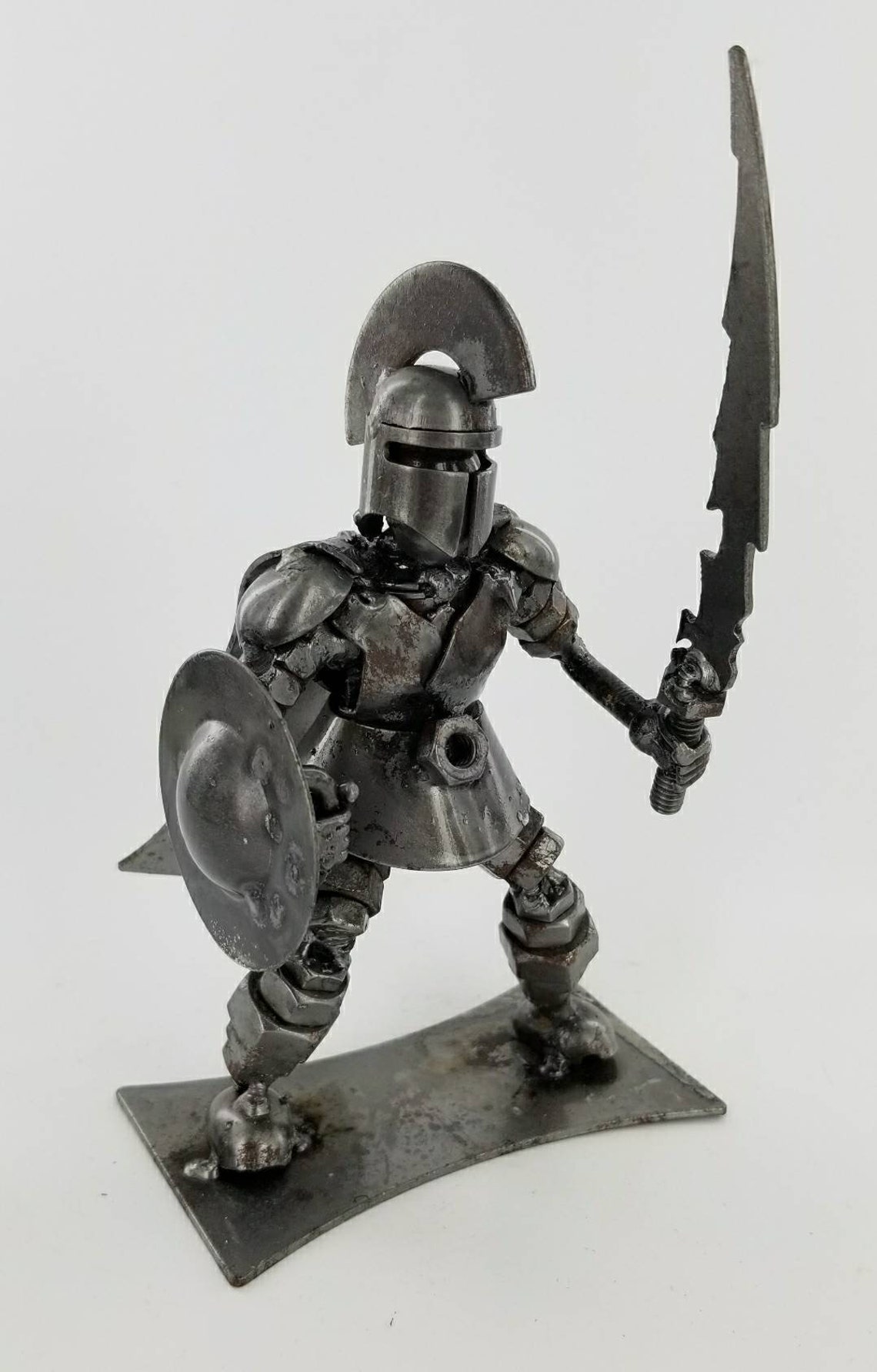 Spartan Warrior Inspired Handmade Recycled Metal Art - Etsy