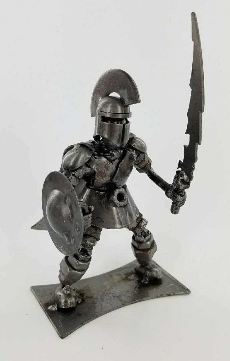 Spartan Warrior Inspired Handmade Recycled Metal Art - Etsy