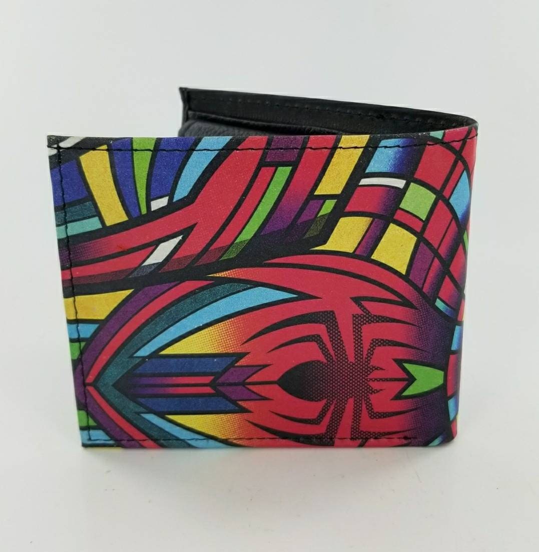 Superhero Leather Bifold WalletGenuine Handmade Multicolored | Etsy