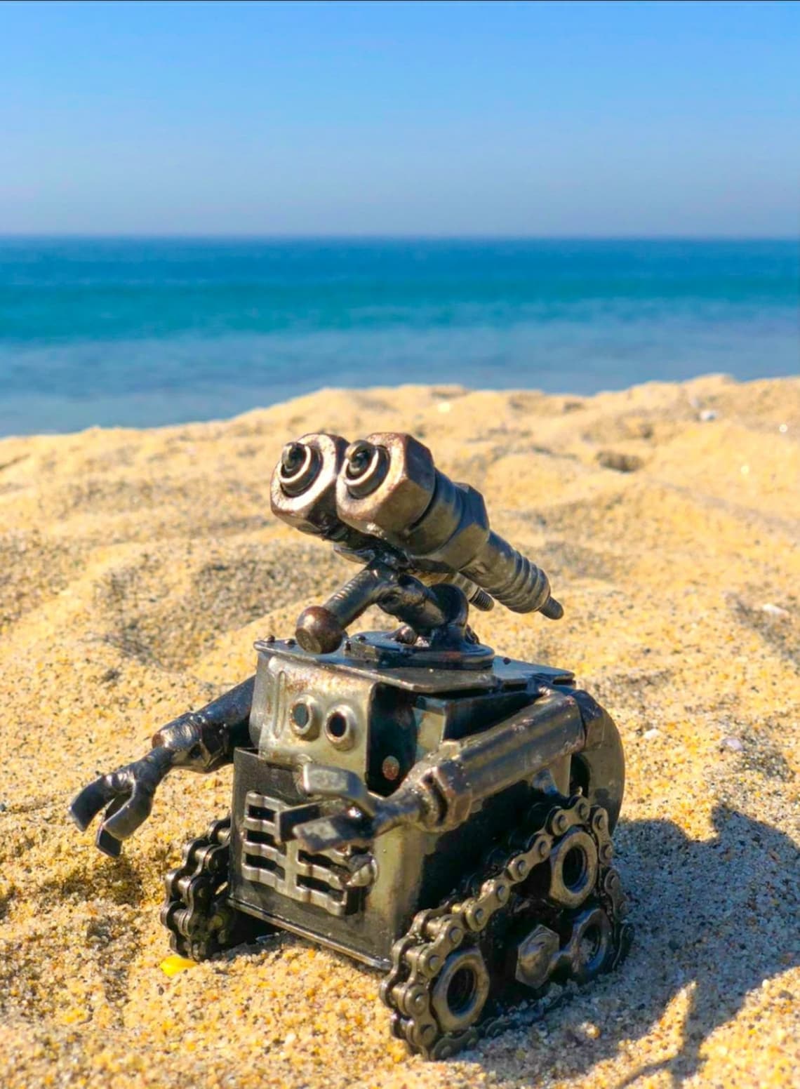 Handmade Recycled Metal Art Statue,wall E Cartoon Inspired.made From ...