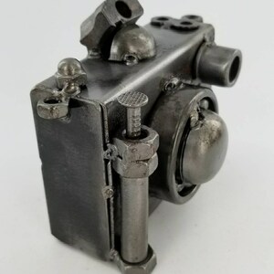 CAMERA Steel Statue Recycled Metal,handmade Recycled Metal Art Piece ...