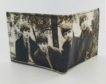 Genuine Handcrafted BEATLES Inspired Leather Bifold | Etsy