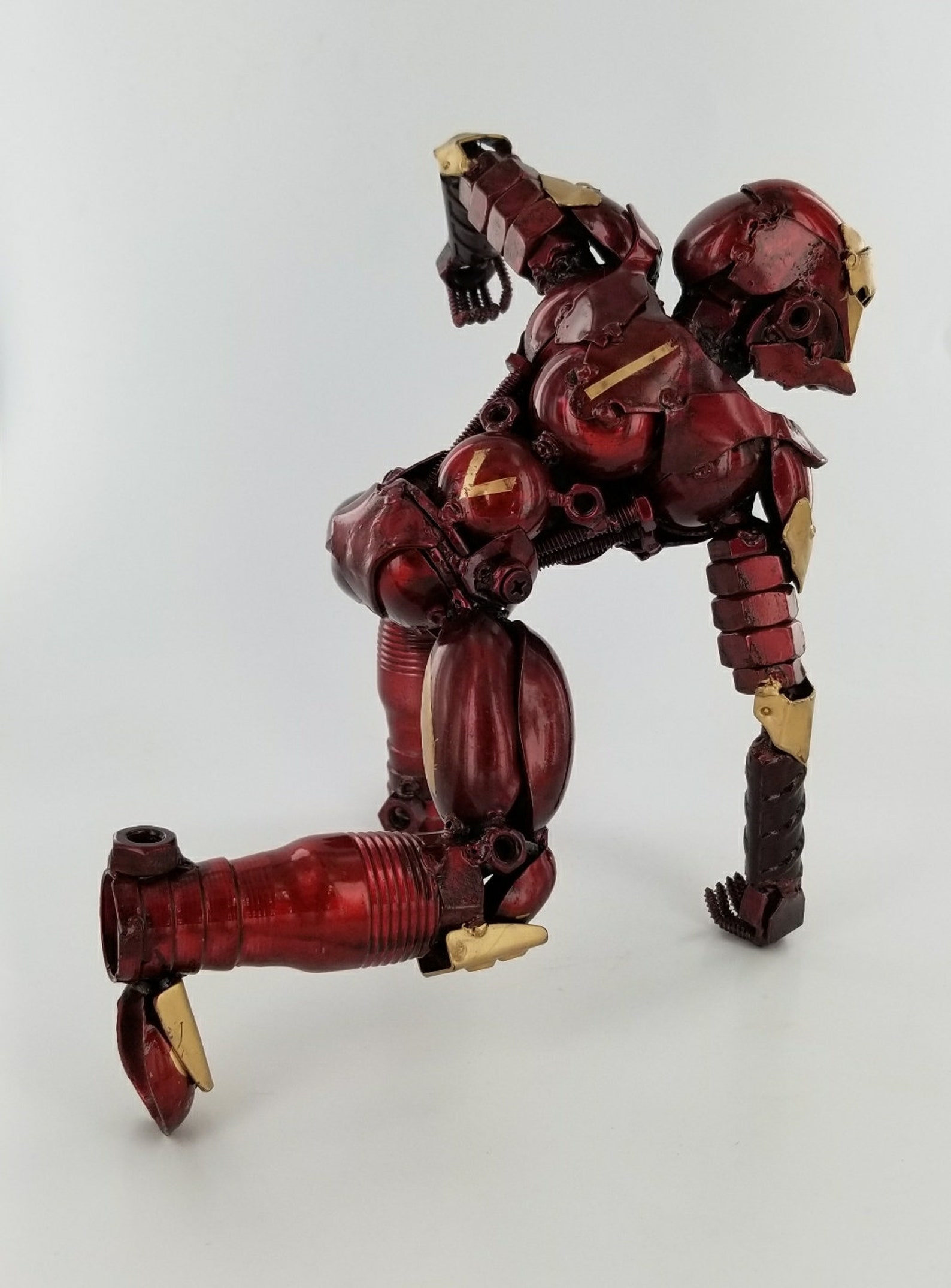 Superhero Movie Inspired,handmade Recycled Metal Art Statue Fully ...