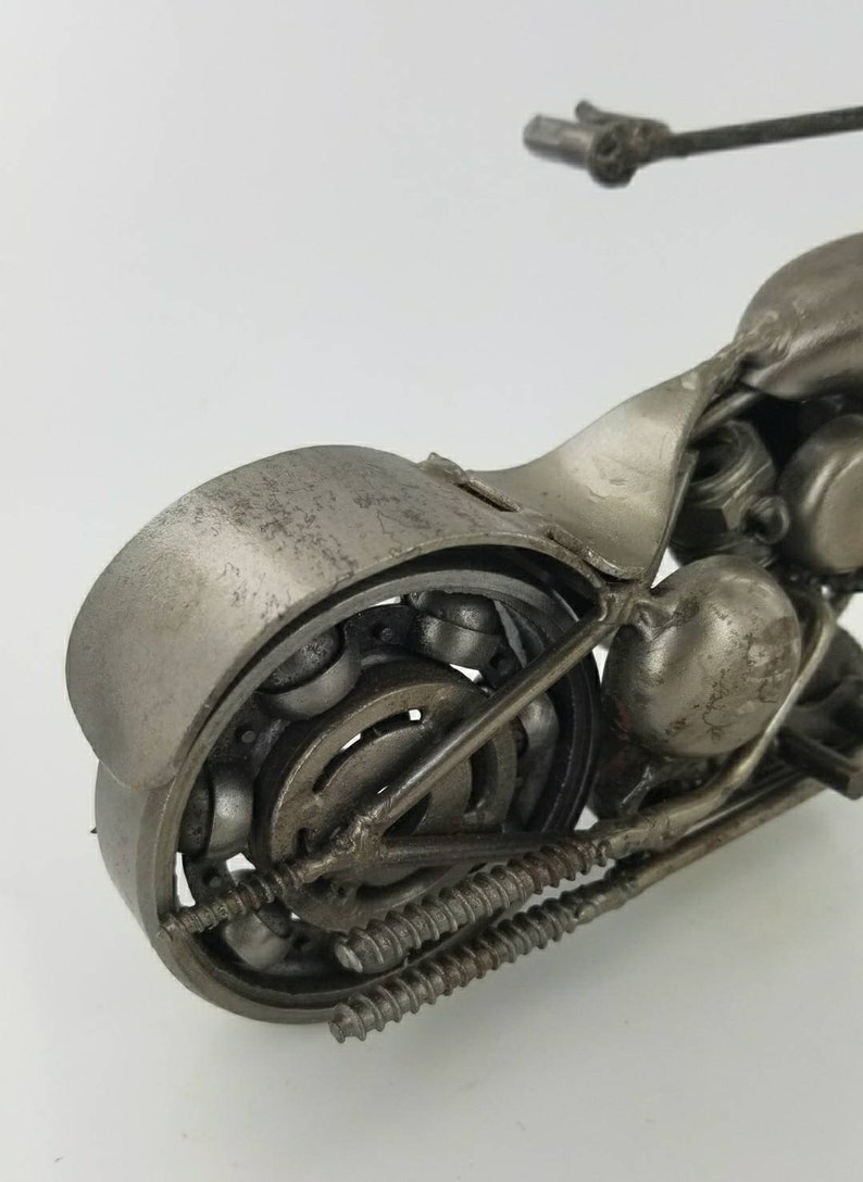 Chopper Motorcycle Inspired Handmade Recycled Metal Art Statue | Etsy