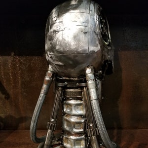 Handmade TERMINATOR HEAD Handmade Recycled Metal Statue,scrap Steel ...