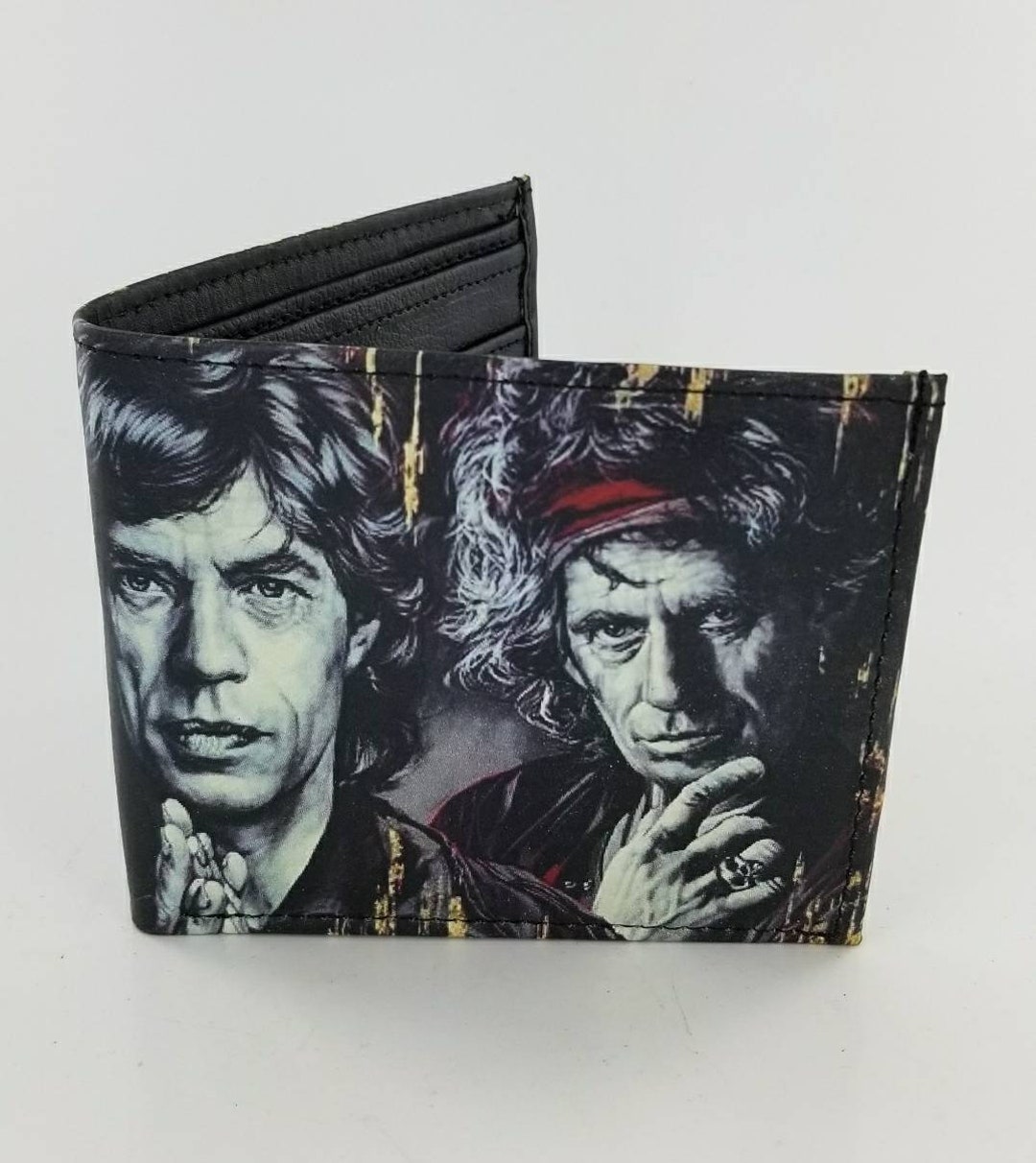 Rock Band Inspired Leather Wallet,genuine Handcrafted Bifold Unisex ...