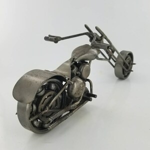 Chopper Motorcycle Inspired Handmade Recycled Metal Art Statue With ...
