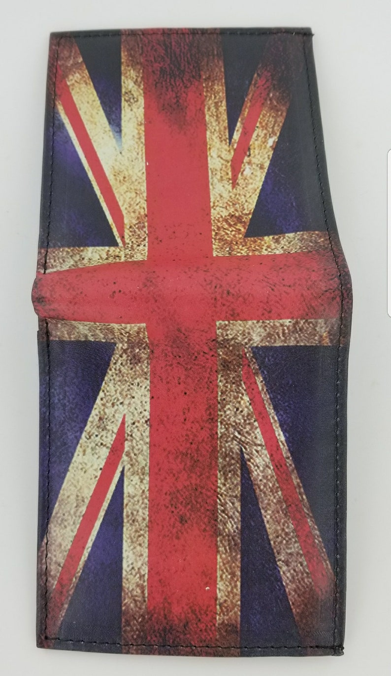 Genuine Handmade BRITISH UNION JACK Flag Leather Bifold | Etsy