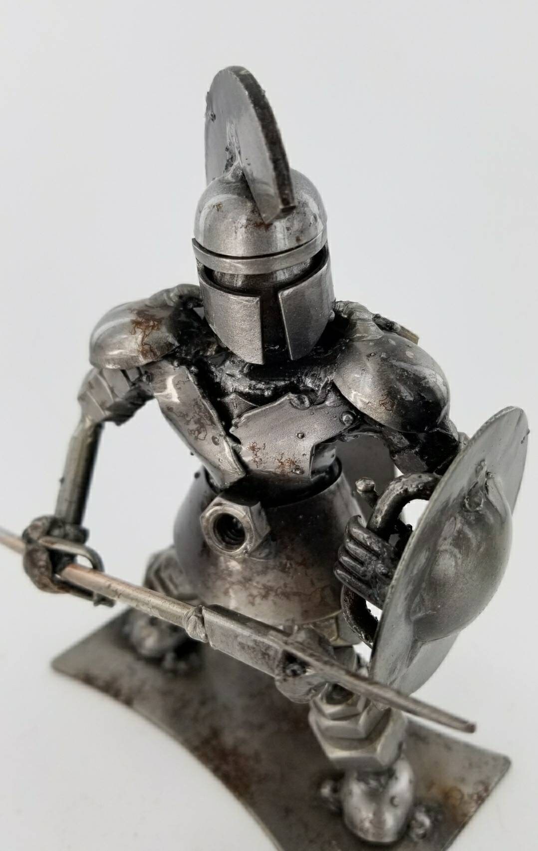 Spartan Warrior Inspired Handmade Recycled Metal Art - Etsy