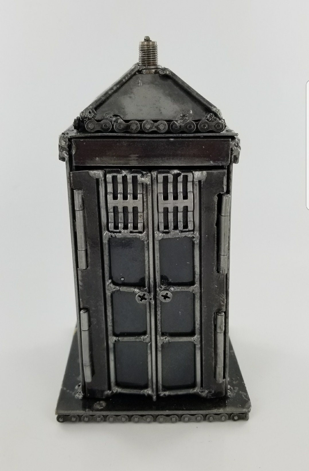 Tardis From Doctor Who Inspired Handmade Recycled Metal Statue,steel ...