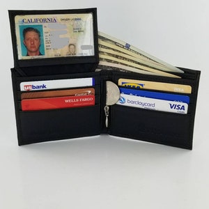 Handmade Cartoon Inspired Bifold Leather Wallet, Green Worm Hole Design ...