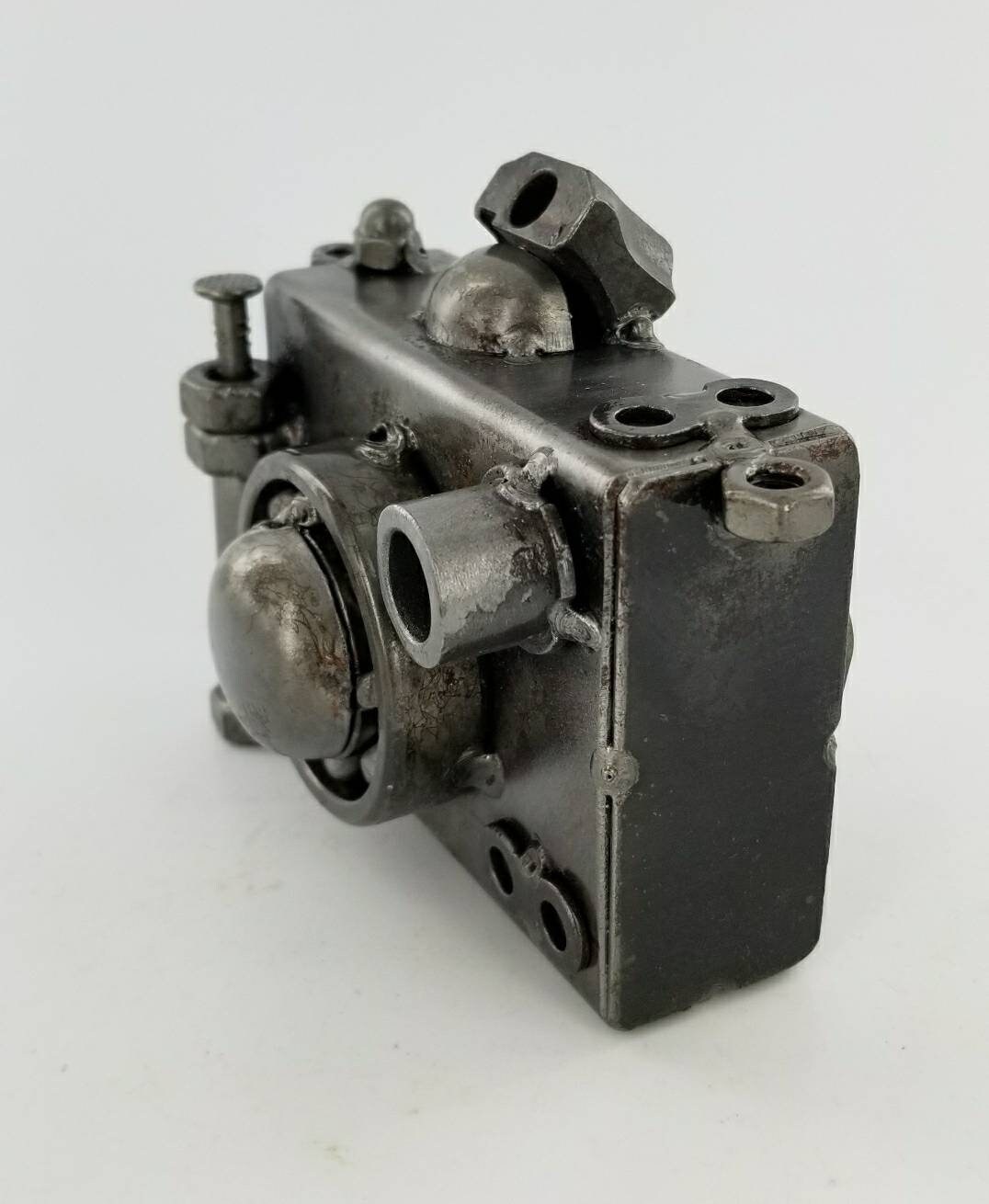 CAMERA Steel Statue Recycled Metalhandmade Recycled Metal Art - Etsy