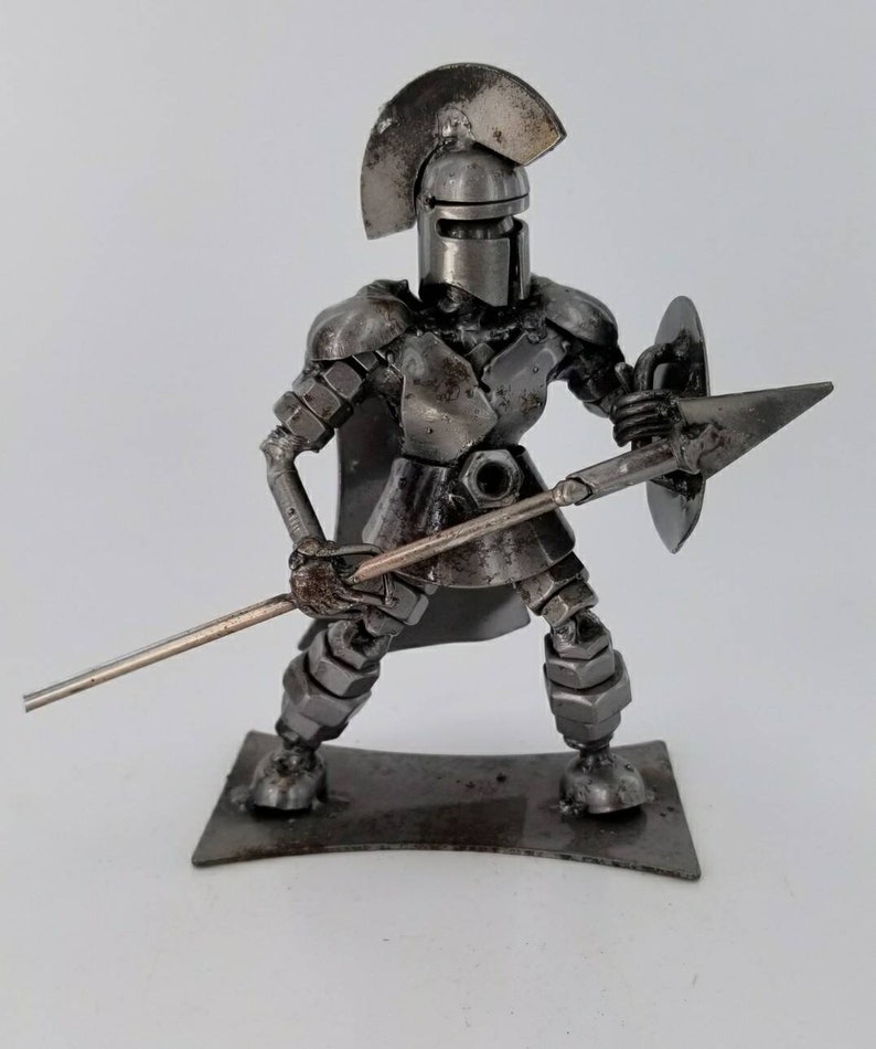 Spartan Warrior Inspired Handmade Recycled Metal Art Statue,scrap ...
