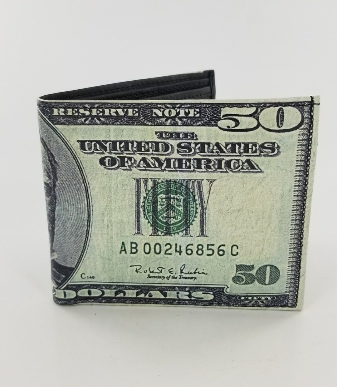 Fifty Dollar Bill Inspired Leather Bifold Wallet,mens Accessories ...