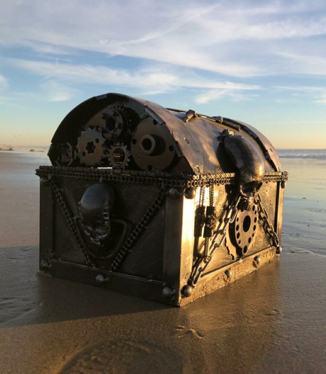 Custom Handmade Treasure Chest Fully Recycled Metal Art - Etsy