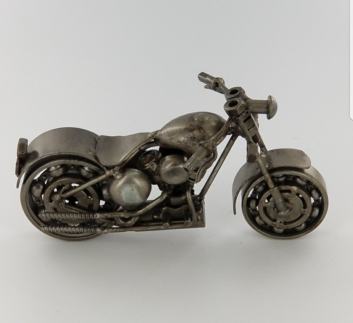 Harley Davidson Inspired Handmade Recycled Metal Art - Etsy