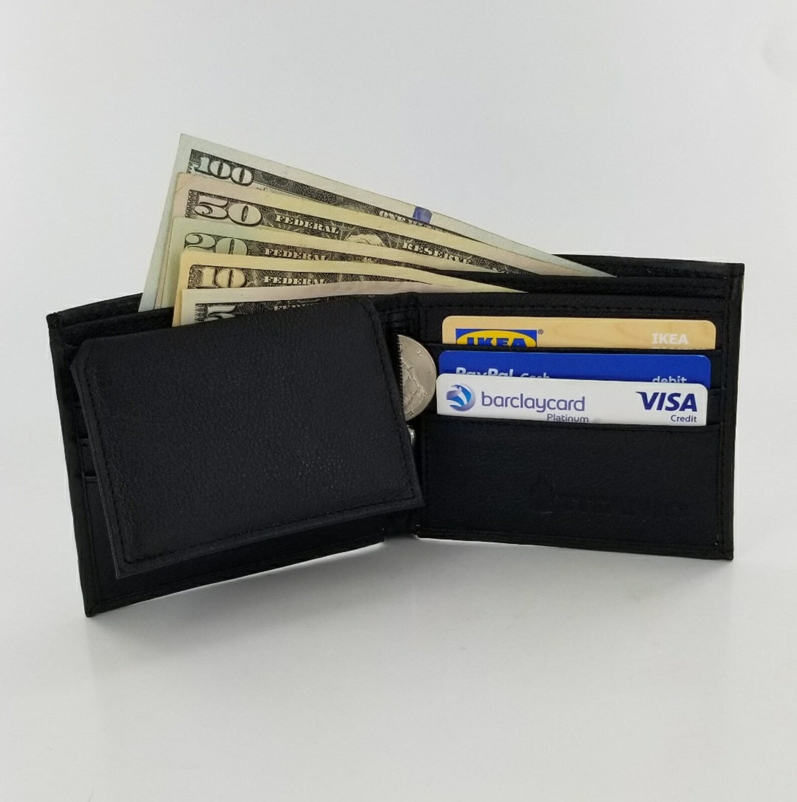 Superhero Leather Bifold Wallet,genuine Handmade Multicolored Abstract ...