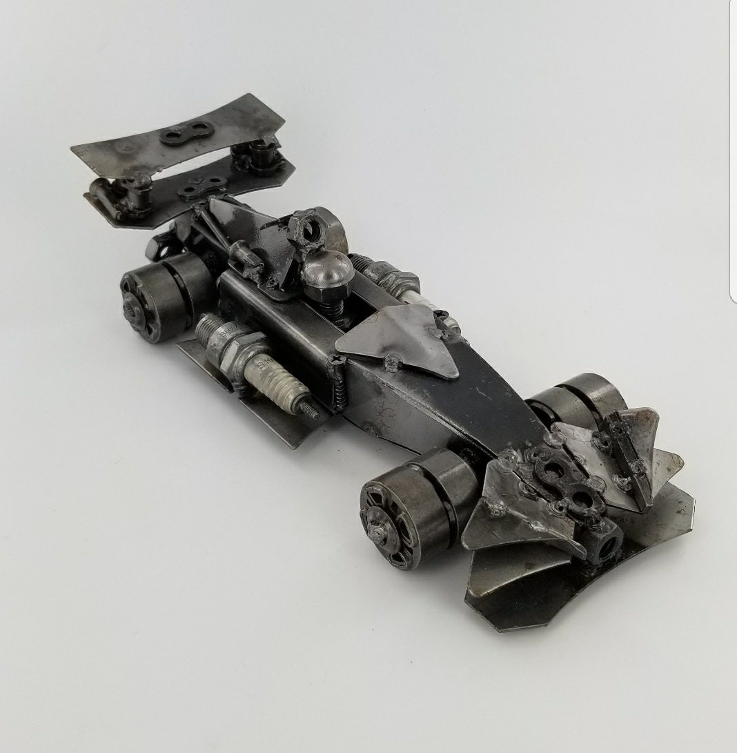 F1 RACING CAR Recycled Metal Statuerecycled Scrap Steel | Etsy