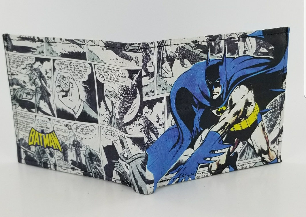 Superhero Leather Bifold Wallet,action Hero Comic Book Wallet,genuine ...