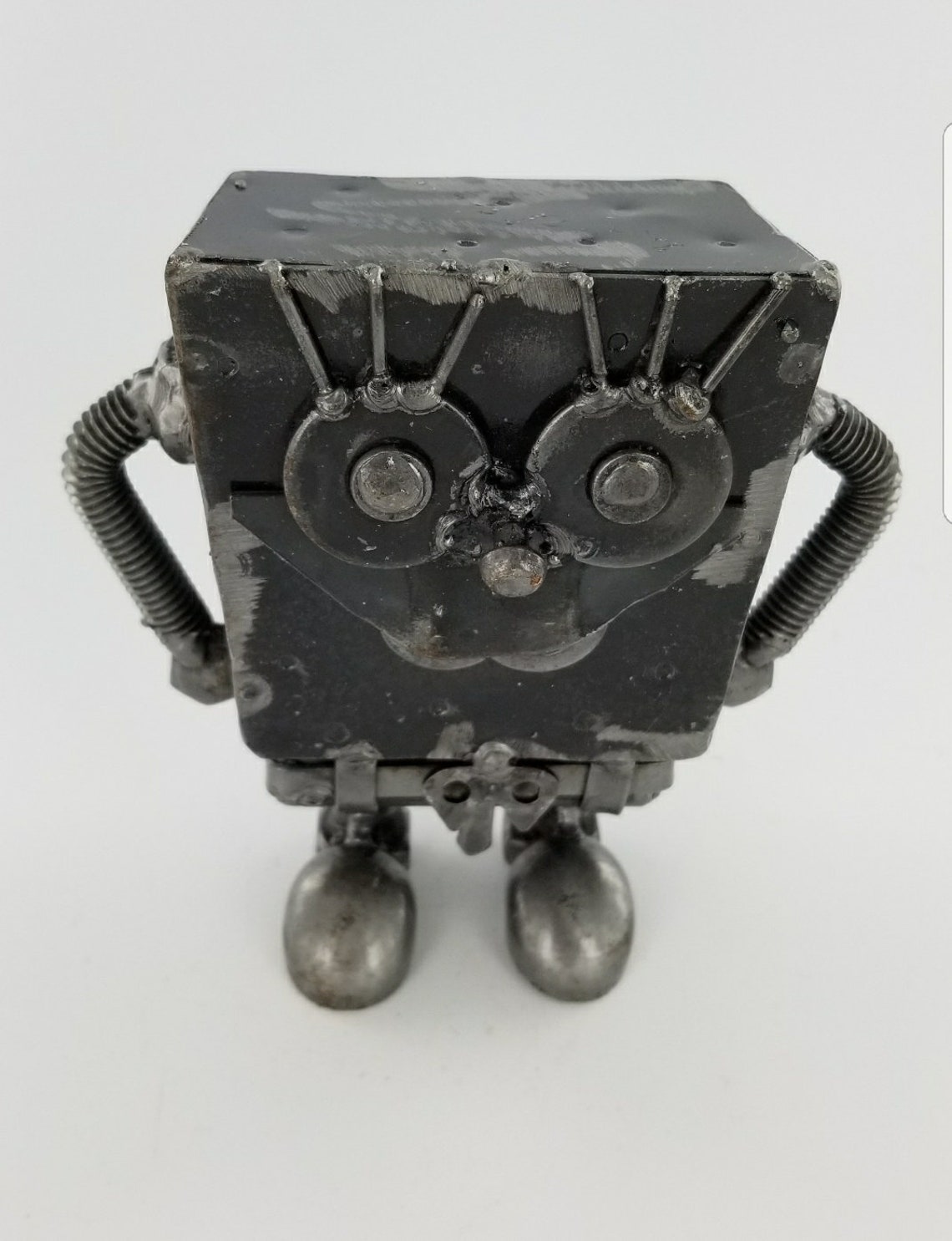 SPONGEBOB SQUAREPANTS Cartoon Inspired Handmade Recycled Metal Statue ...