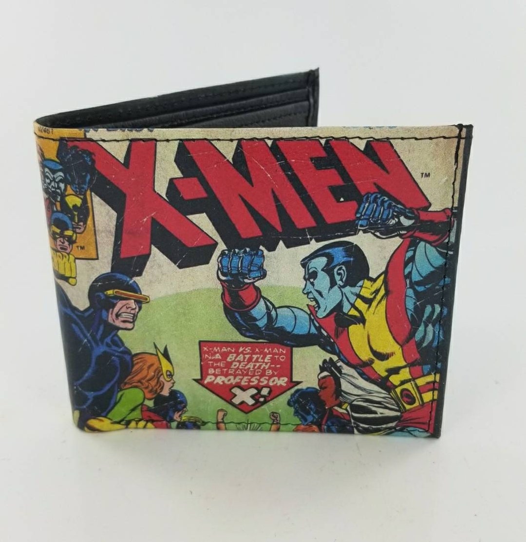 Superhero Leather Bifold Handmade Wallet,comic Book Characters,unique ...