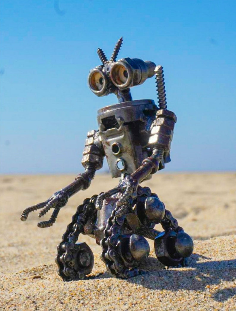 JOHNNY 5 Short Circuit Movie Inspired Handmade Recycled Metal Statue ...