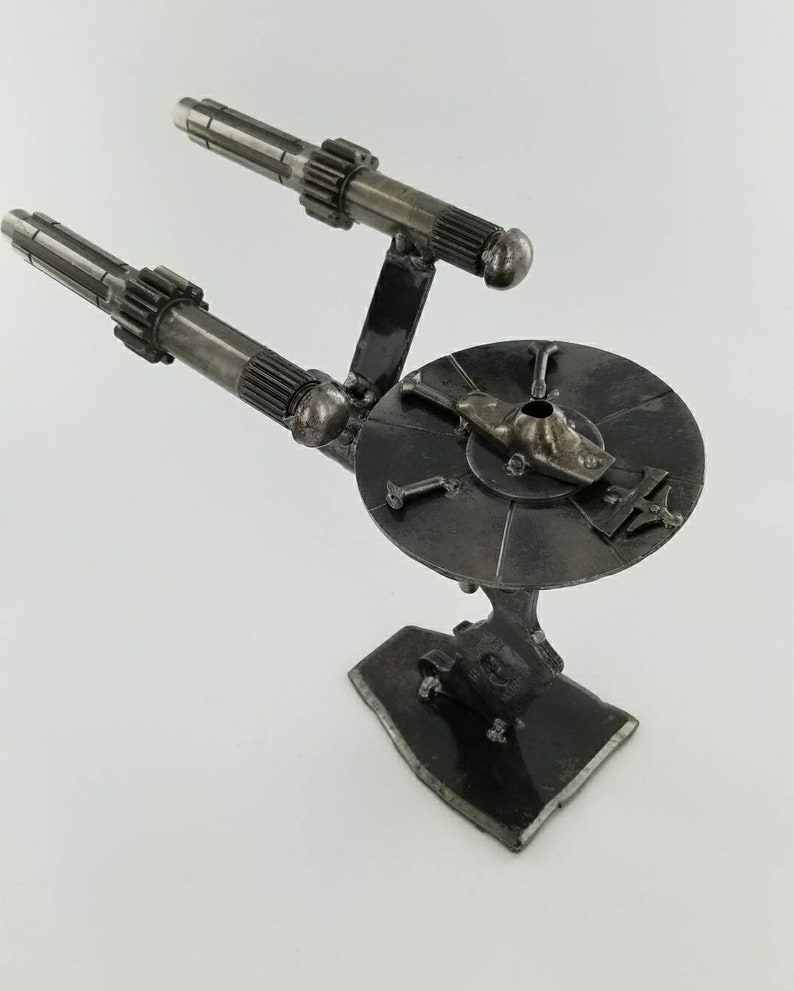 Handmade Recycled Enterprise Spaceship Metal Art Statue, Scrap ...