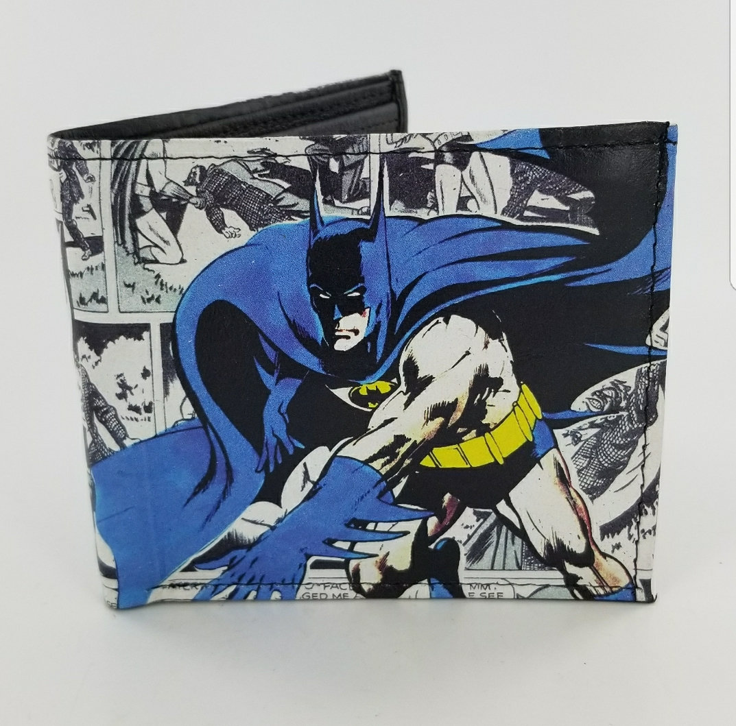 Superhero Leather Bifold Wallet,action Hero Comic Book Wallet,genuine ...