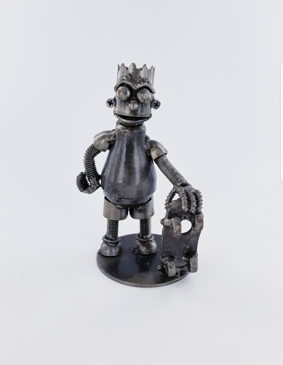 Cartoon Inspired Handmade Recycled Metal Statue .made From Nuts,bolts ...