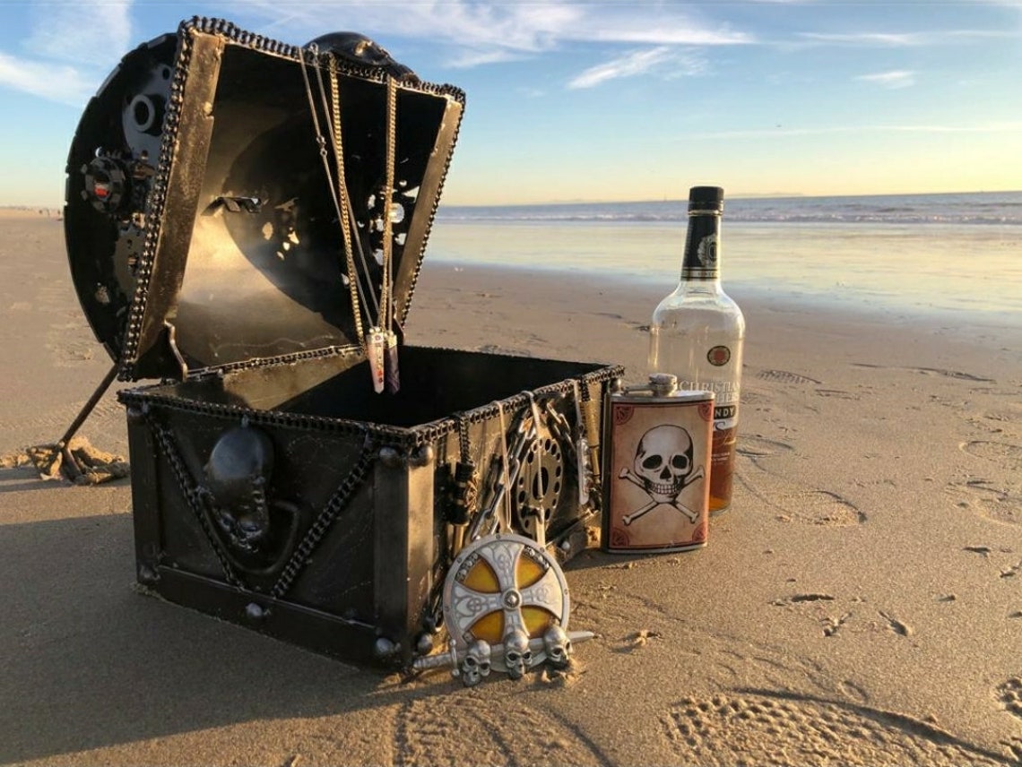 Custom Handmade Treasure Chest Fully Recycled Metal Art - Etsy