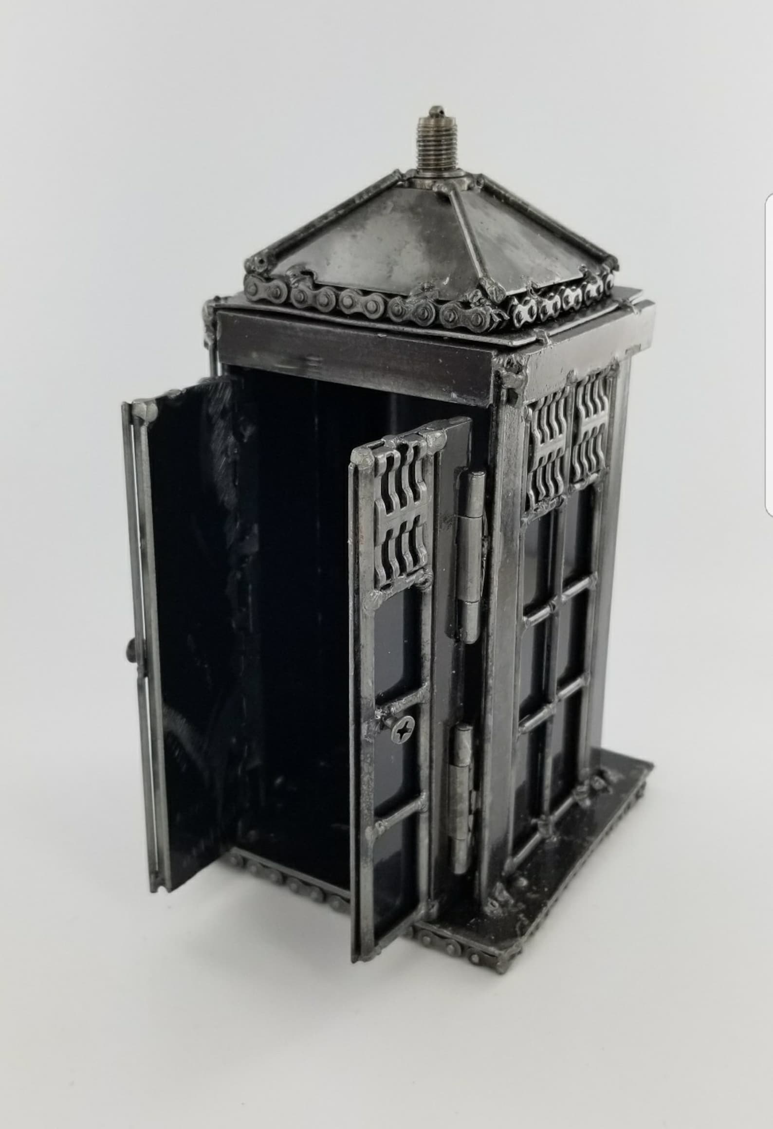 Tardis From Doctor Who Inspired Handmade Recycled Metal Statue,steel ...