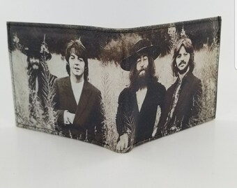 Genuine Handcrafted BEATLES Inspired Leather Bifold | Etsy