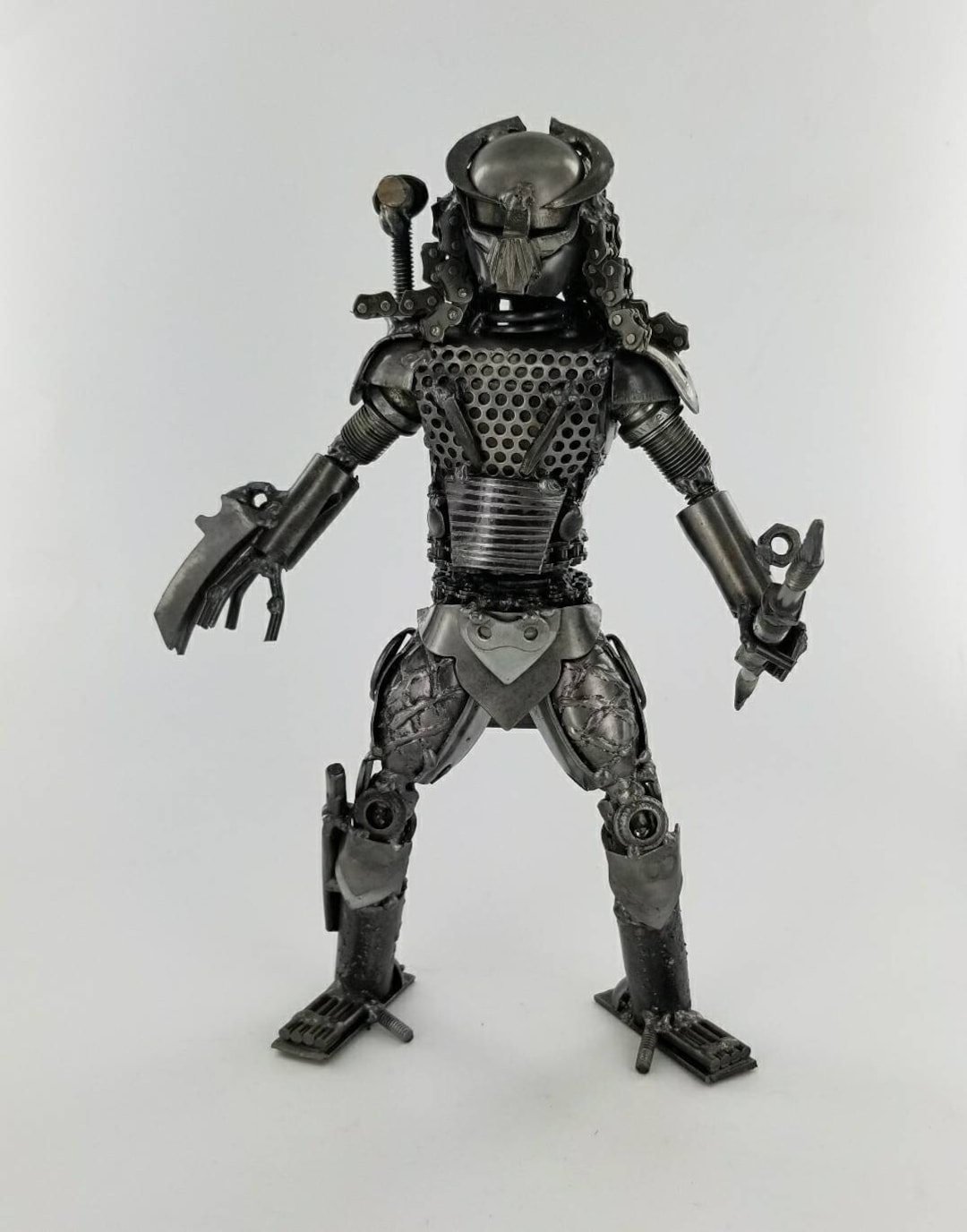 RECYCLED STEEL PREDATOR Handmade Metal Art Statue,scrap Sculpture,10.5 ...