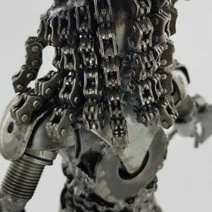 RECYCLED STEEL PREDATOR Handmade Metal Art Statue,scrap Sculpture,10.5 ...