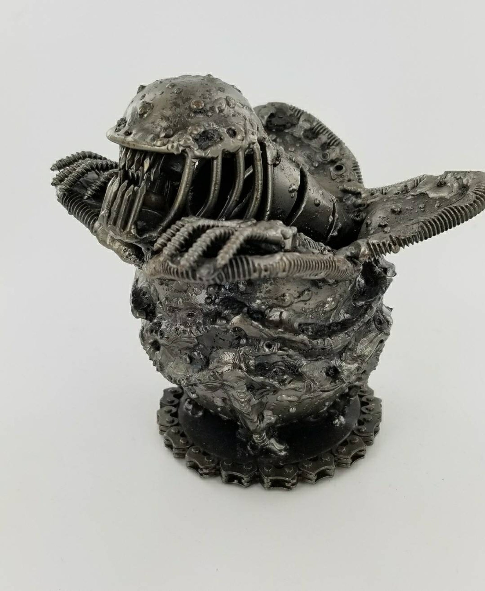 Hatching Alien Egghandmade Recycled Metal Art Sculpturepen | Etsy