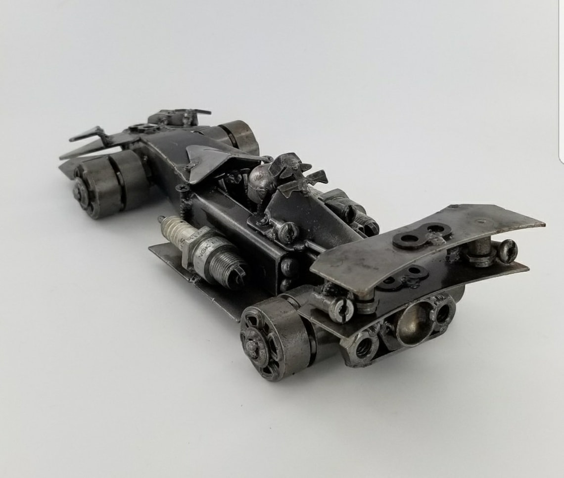 F1 RACING CAR Recycled Metal Statuerecycled Scrap Steel | Etsy